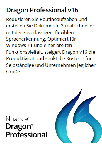 Dragon Professional | V16 | Spracherkennung